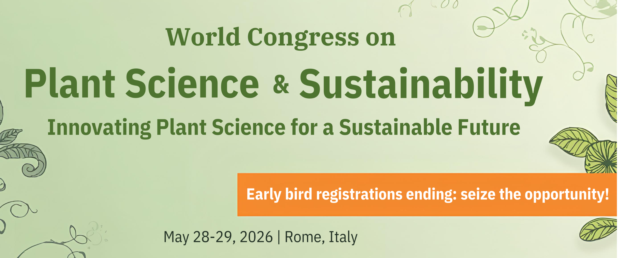 Plant Science 2026 | Biotechnology | Sustainability | Rome | Italy ...